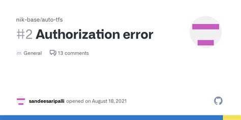 Authorization Error Nik Base Auto Tfs Discussion GitHub