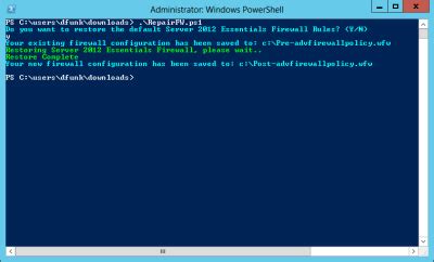 Restore Firewall Customisations In Ws Essentials