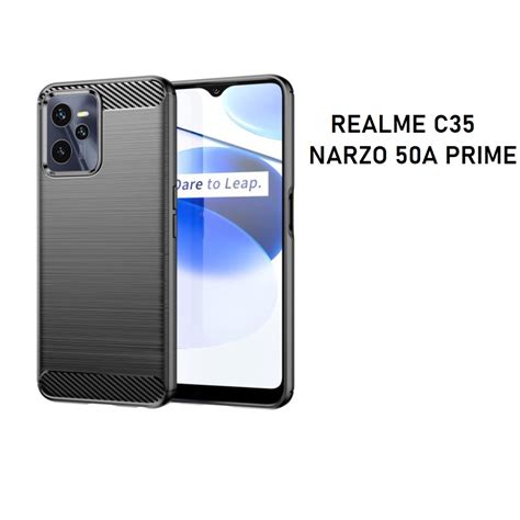Softcase Realme C11 2020 C35 Narzo 50a Prime Ipaky Carbon Fiber Exellen
