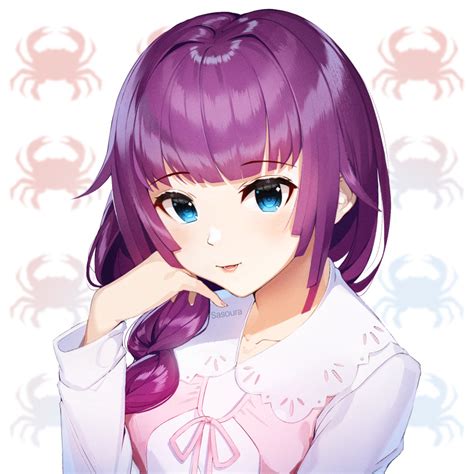Safebooru 1girl Artist Name Bakemonogatari Bangs Blue Eyes Blunt