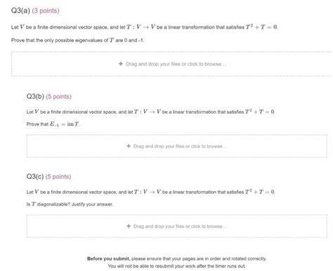 solved q3 a 3 points let v be a finite dimensional vector