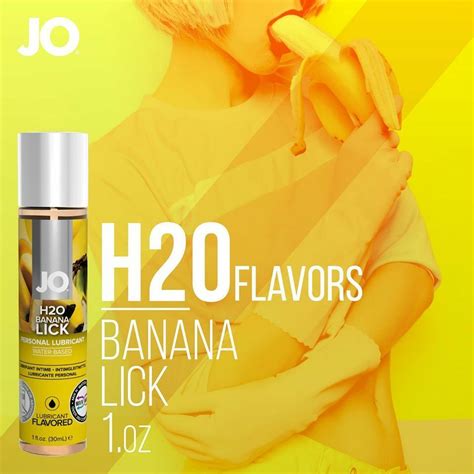 System Jo H20 Banana Personal Lubricant Lube Sex Toy Condom Safe Edible
