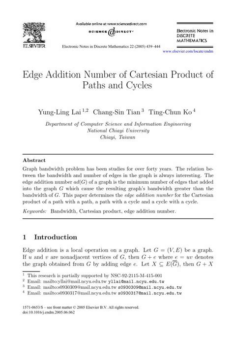 Pdf Edge Addition Number Of Cartesian Product Of Paths And Cycles Dokumentips