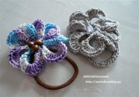 最後まで糸を切らずにお花のヘアゴム♪の作り方｜その他｜ファッション｜アトリエ 手芸 ハンドメイド ビーズ刺繍 ヘアゴム 作り方