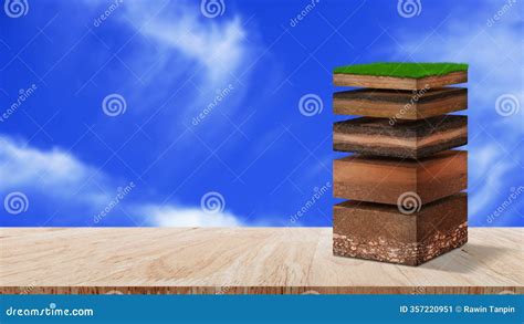 Isometric Soil Layers Diagram Cross Section Of Green Grass And Underground Soil Layers Beneath