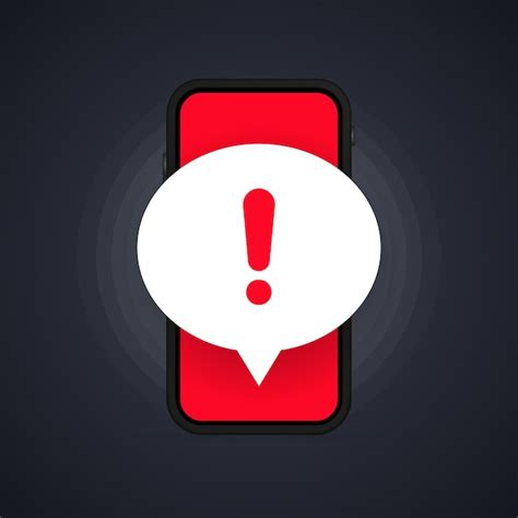 Premium Vector Mobile Phone Screen With A Warning About Spam Secure Connection Fraud Virus