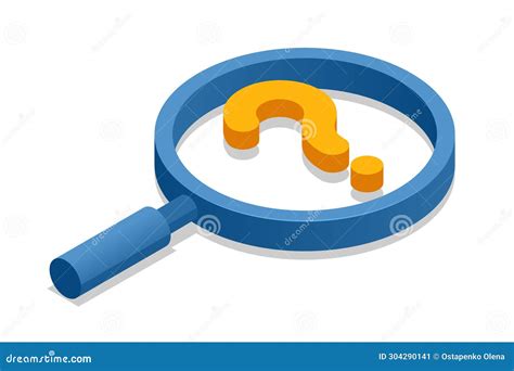 Isometric Question Marks Message Box With Question Chatbot Technology