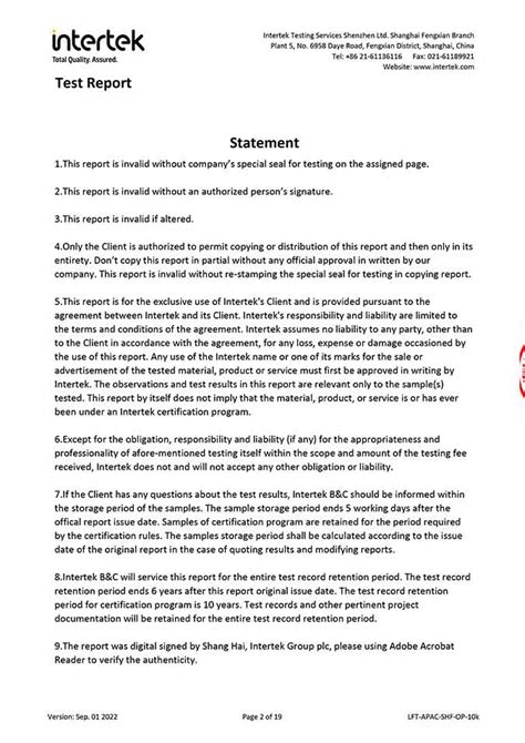 Material Test Report Anhui Fencemaster Outdoor Products Co Ltd