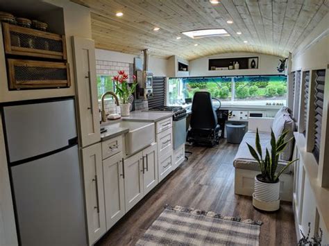 Converted School Bus Camper Is A Cozy Tiny Home On Wheels Curbed