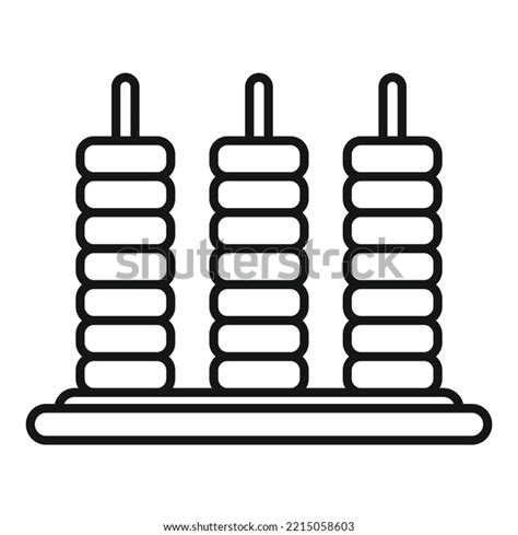 Ancient Abacus Icon Outline Vector Math Stock Vector Royalty Free