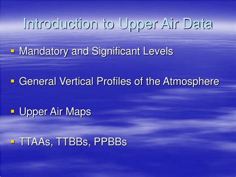 PPT Introduction To Upper Air Data PowerPoint Presentation Free