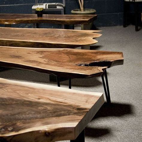 Mesa de tronco Mesa rústica con forma de tronco Mesa de madera maciza