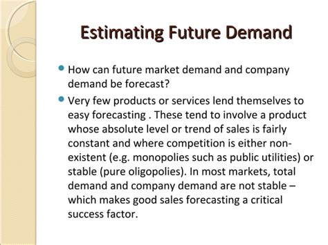 Forecasting And Demand Measurement PPT