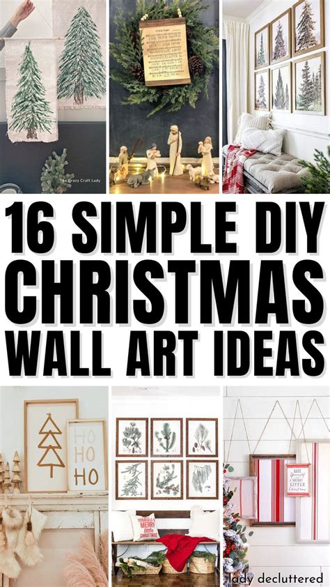 16 Easy Diy Christmas Wall Art Diy Christmas Wall Christmas Wall