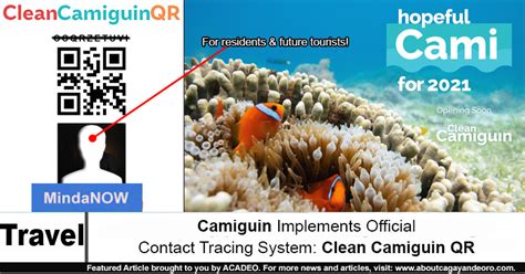 Camiguin Implements Official Contact Tracing System Clean Camiguin Qr