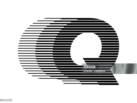 Q 알파벳 문자 로고 라인 속도 모노 그램 추상 착시 스트라이프 하프 톤 기호 아이콘 벡터 일러스트 레이 션 0명에 대한 스톡 벡터 아트 및 기타 이미지 Istock