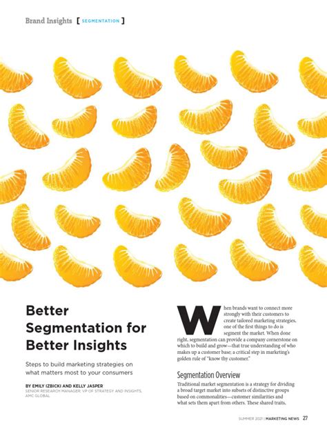 Better Segmentation For Better Insights Pdf Market Segmentation Brand