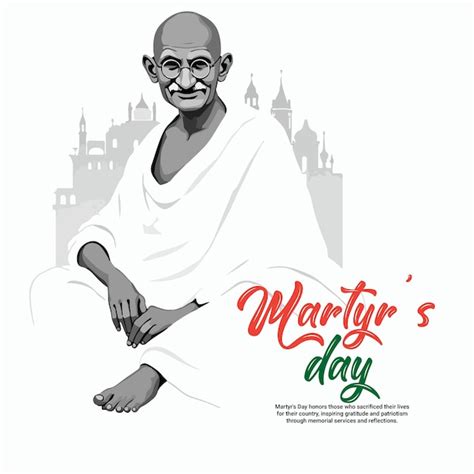 Happy Mahatma Gandhi Punyatithi Martyrs Day Social Media Post Banner