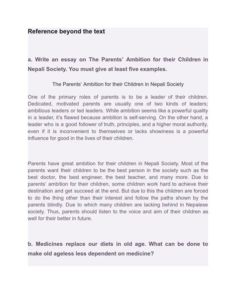 A Devoted Son Exercise Summary And Question Answers