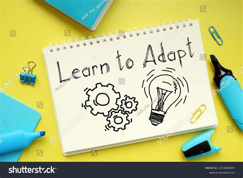 Learn Adapt Shown Using Text Stock Photo Shutterstock