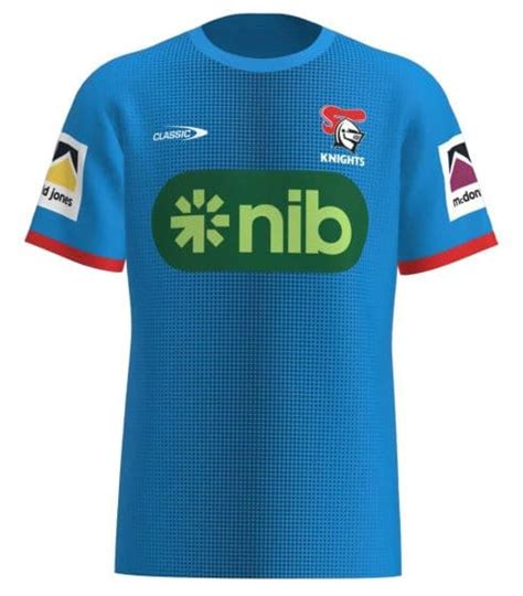 Newcastle Knights 2023 Nrl Mens Royal Training Shirt Nkr23mtt2