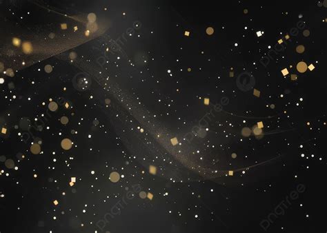 아름답게 흩어진 황금빛 입자로 장식된 우아한 검정색 배경 검은색 배경 황금 배경 일러스트 및 사진 무료 다운로드 Pngtree