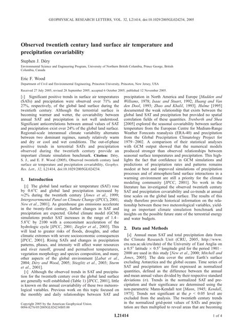 Pdf Observed Twentieth Century Land Surface Air Temperature And