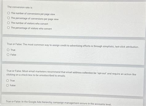 Solved The Conversion Rate Isthe Number Of Conversions Per