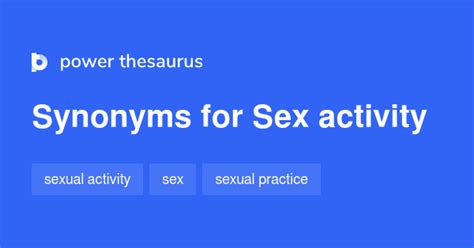 76 Sex Activity Synonyms