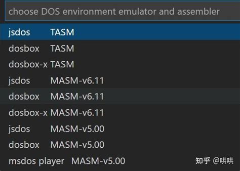使用 Vs Code 进行 X86 汇编语言 Masm Dosbox Debug 仅适用 Windows 平台 知乎
