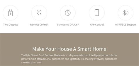 Yeelight Smart Dual Control Module - Copper2u