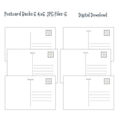 Back Of Postcard Design Template