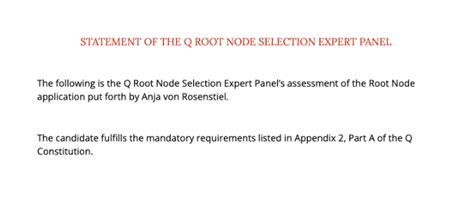 Root Node Candidate Assessment 21 Rqblockchain
