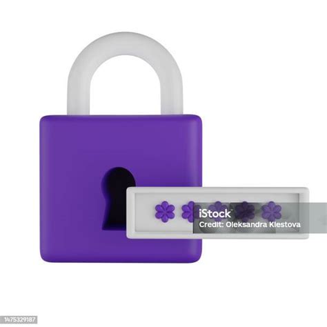 3d Lock Secure Icon Authentication Render Password Concept Secret