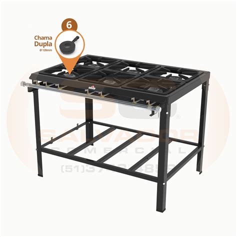 Fogão Industrial 6 Bocas Progás Pms600 Gás Parede R 809 72 em