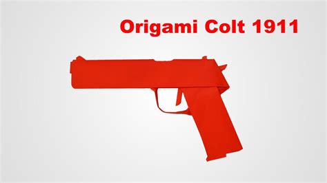 Como Hacer Pistola De Papel Colt Origami YouTube