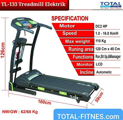 TL 133 Treadmill Elektrik Multifungsi Auto Incline Rafanda Sport