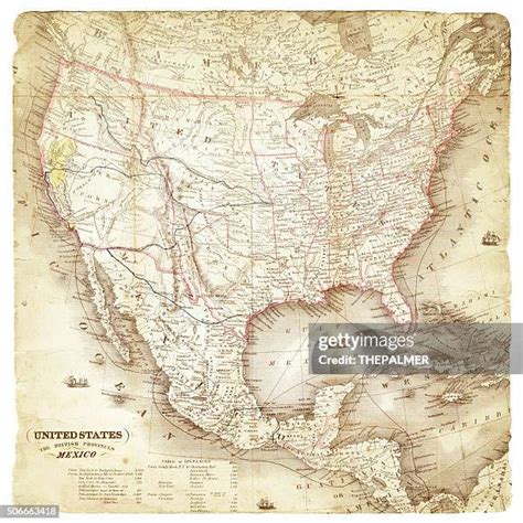 Mexico Map Drawing Photos And Premium High Res Pictures Getty Images