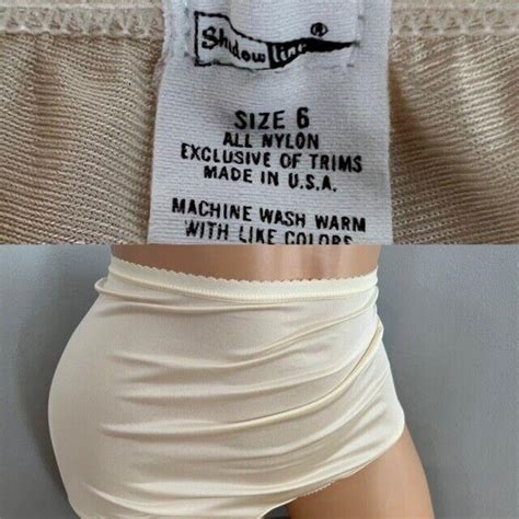 Vintage Granny Sissy Nylon Panty Brief By Shadowline Sz 6 4266770361