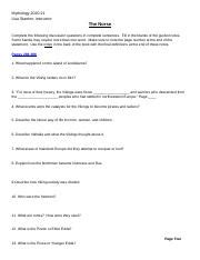 Mythology The Norse Guided Notes And Gods And Creation Myth Docx Mythology Lisa