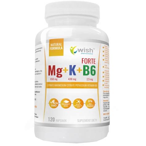Wish Mgkvit B6 Forte 120 Kaps Kompleks Witamin 5903351711890 • Cena