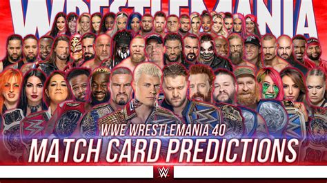 WWE WrestleMania 40 Early Card YouTube