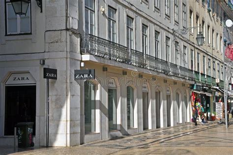 Zara Store Augusta Street Lisbon Editorial Stock Image Image Of
