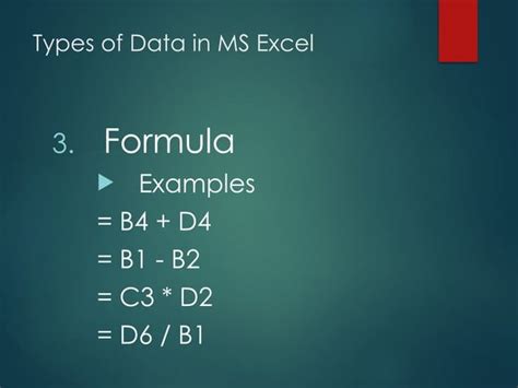 Lesson Excel Data Types And Mouse Pointers Pptx