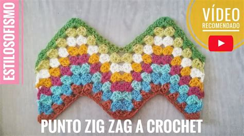 Cómo hacer el PUNTO ZIG ZAG a crochet muy fácil PASO A PASO ESTILOSOFISMO