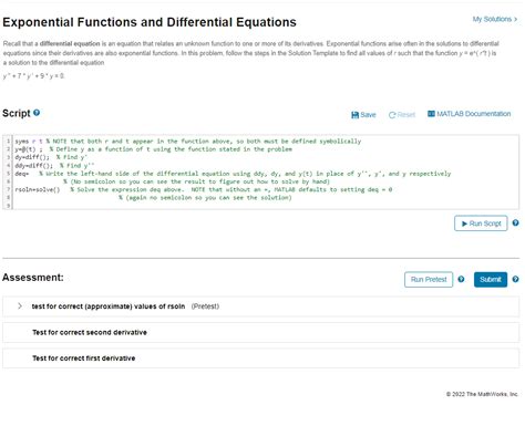 Solved Exponential Functions and Differential Equations My | Chegg.com
