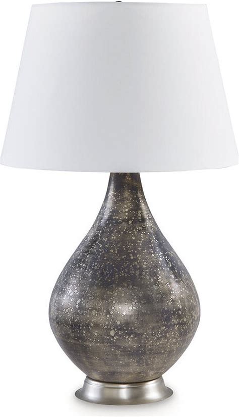 Bluacy Antique Gray Glass Table Lamp By Ashley Furniture 1stopbedrooms
