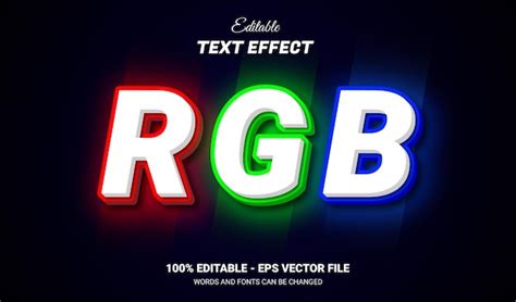Premium Vector Gaming Neon Rgb Text Effect