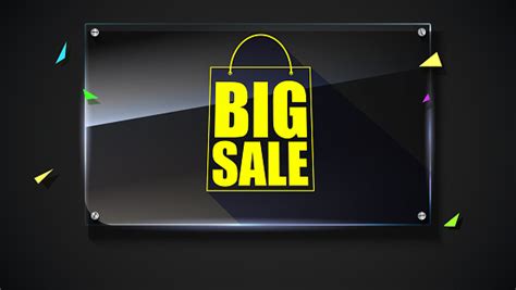 검정 배경으로에 큰 판매 텍스트 배너입니다 인쇄 하 고 제품의 광고에 사용 준비 유리 접시에 쇼핑백의 기호로 검은 금요일 작업에 대 한 판매 광고 포스터 3 차원 일러스트