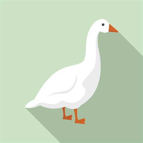 Goose Icon Flat Style 14630176 Vector Art At Vecteezy